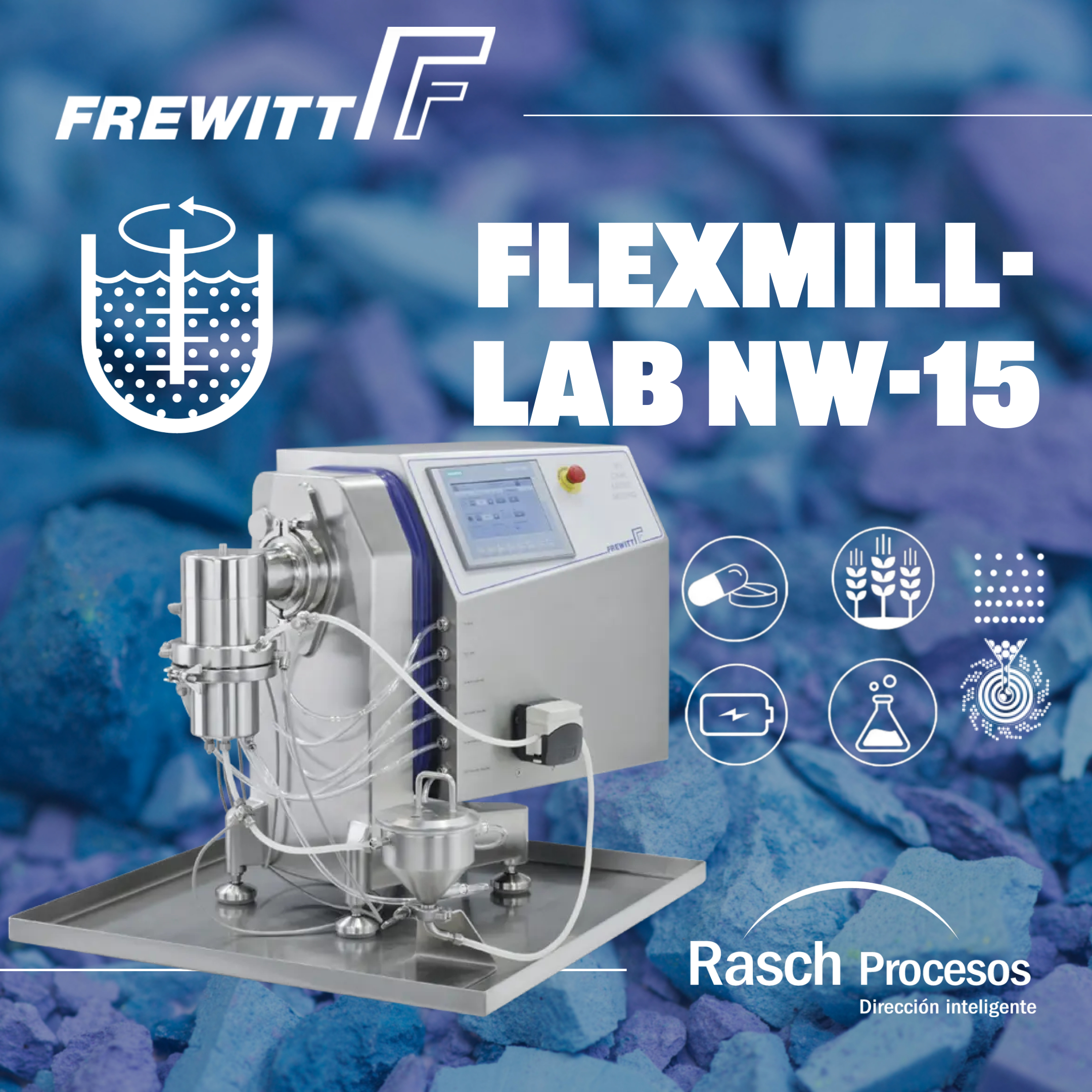 FlexMill-Lab NW: Molienda Húmeda de Alta Precisión para Nanopartículas - Rasch Procesos